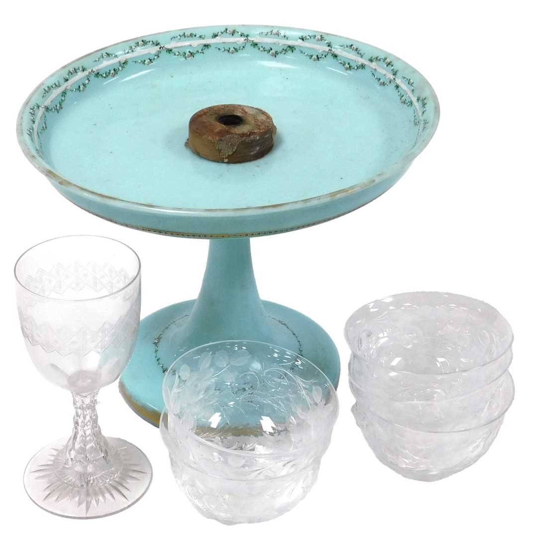 Lot 45 - A set of five Webb Corbett cut glass finger