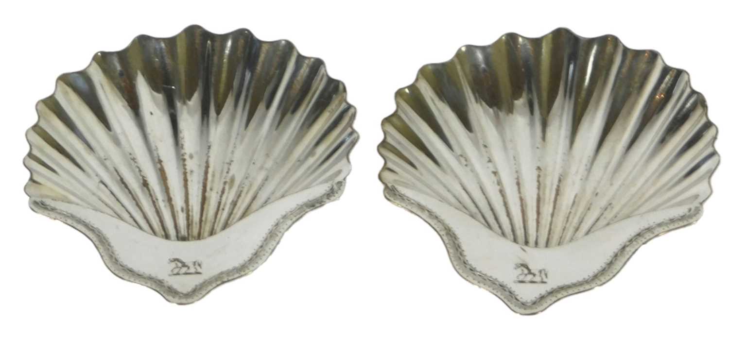 Lot 115 - A pair of early 19thC Sheffield plate shell