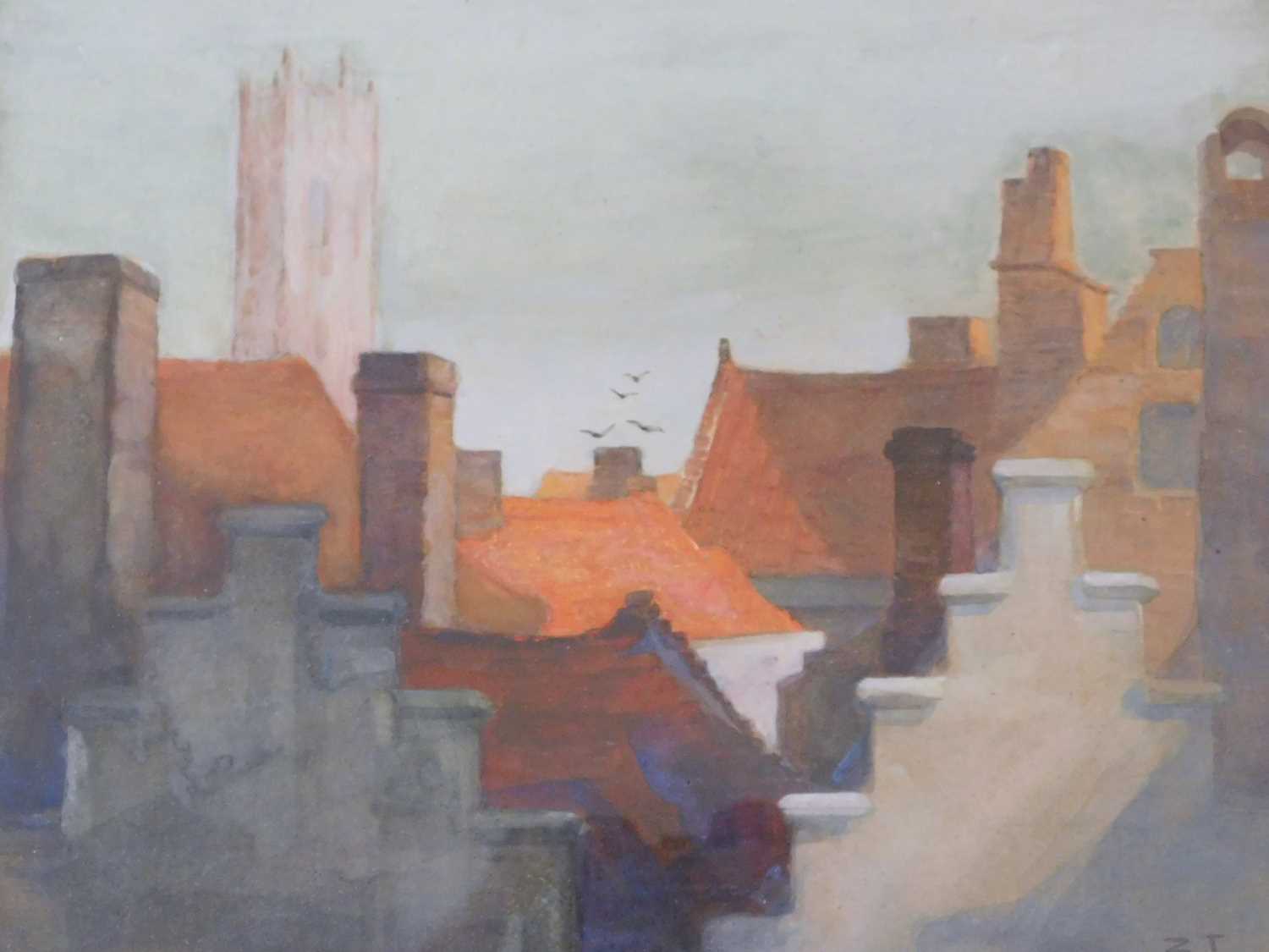 Lot 134 - Zygmunt Turkiewicz (1913-1993). Rooftops,