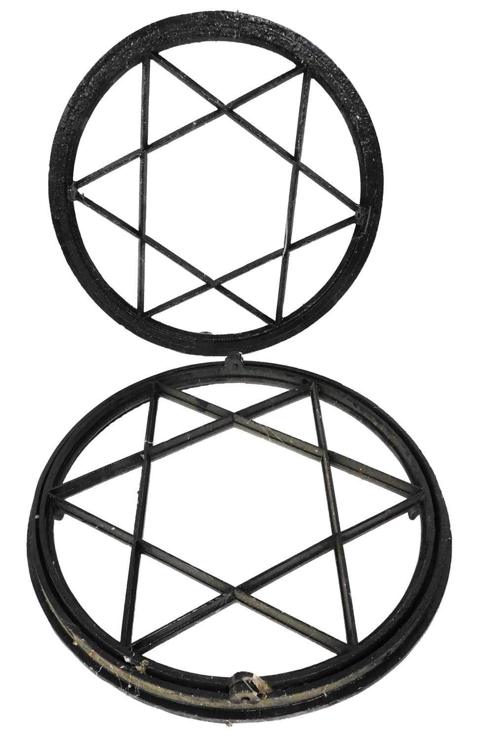 Lot 681 - A pair of Victorian cast iron chapel window