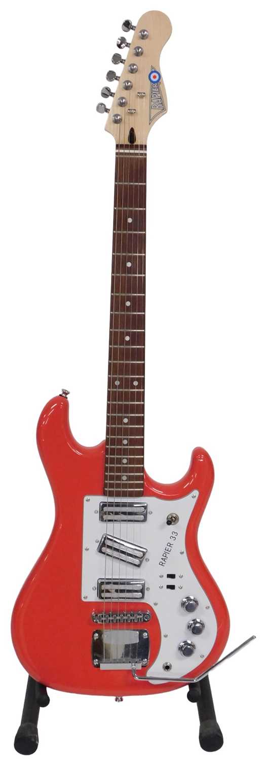 Lot 35 - A Rapier 33 Fiesta Red electric guitar,