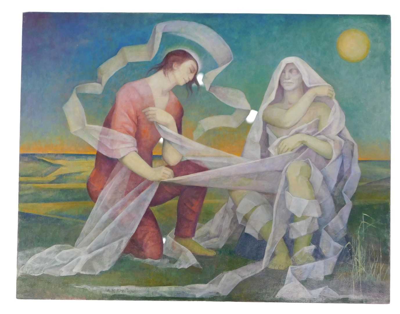 Lot 55 - Alice Mary Fitzpayne (b.1928). Lazarus, oil