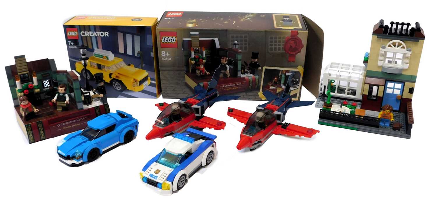 Lot 568 - Various built Lego kits, comprising police